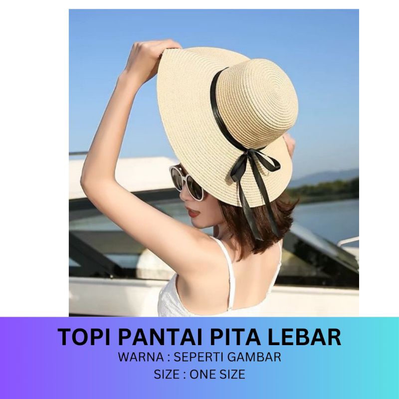 Jual RW553 Topi Pantai Aesthetic Korea Sun Set Hat Fedora Anti Matahari ...