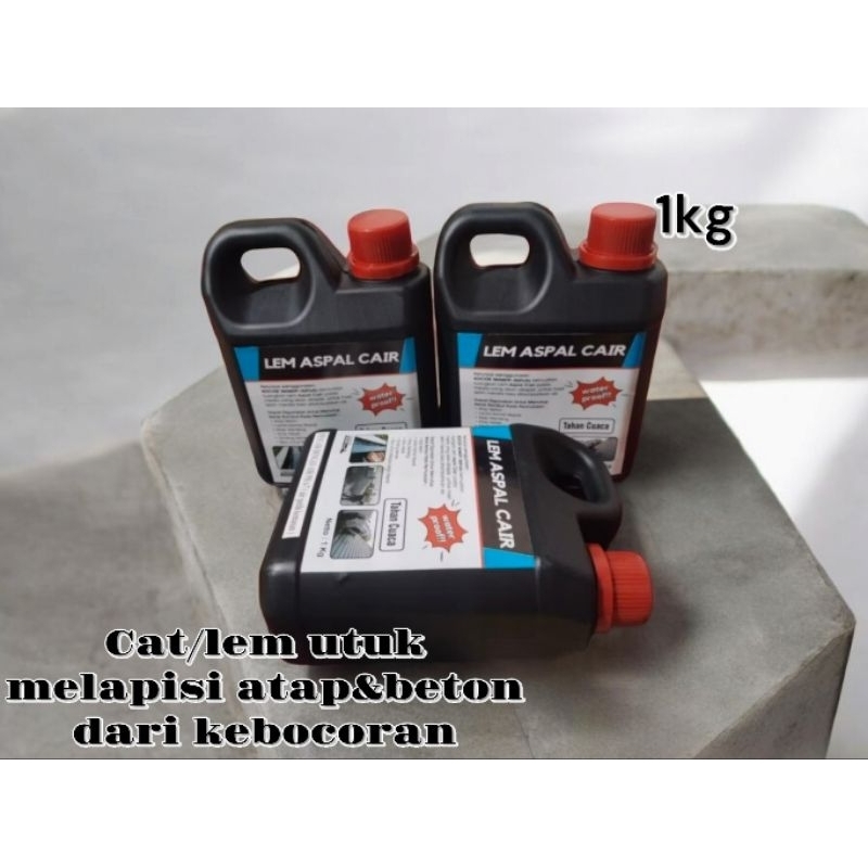 Jual LEM/CAT ASPAL CAIR 1KG | LEM CAIR ANTI BOCOR_BETON&ATAP WATERPROOF ...