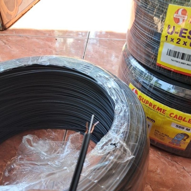 Jual kabel telepon/telkom supreme kabel listrik OUTDOOR U-ES 1x2x0,6mm ...