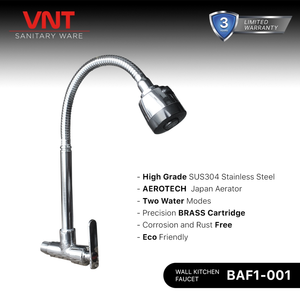 Jual Kran Air Cuci Piring Leher Angsa Flexible Kuningan Keran Sink Wastafel Dapur BAF1-001 Brass ...