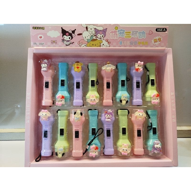 Jual Lampu Senter Karakter Kuromi Pom Pom Purin Cinnamoroll || Senter ...