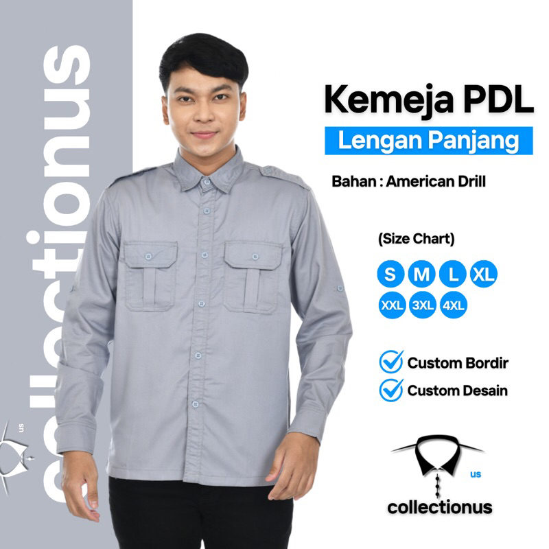 Jual Baju Kemeja PDL Lengan Panjang Seragam Kerja Dinas Lapangan Outdoor Custom Desain Komunitas ...