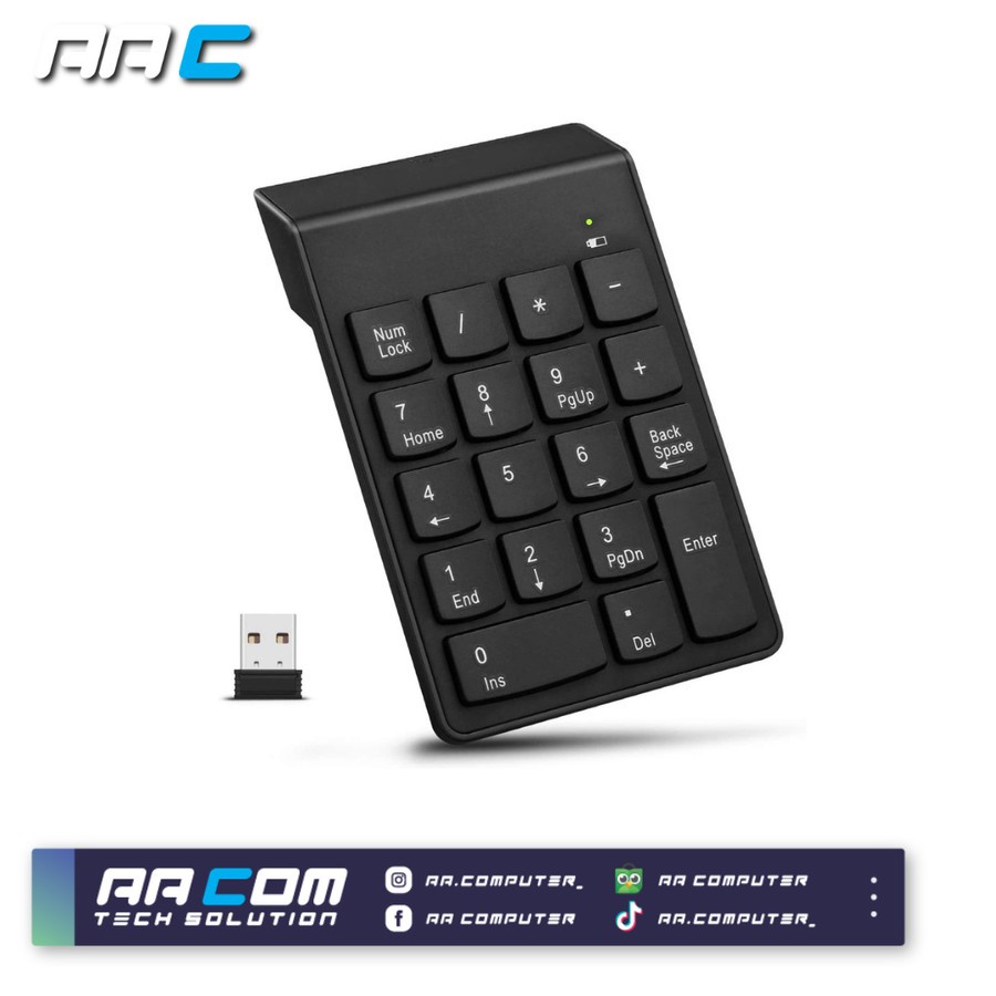 Jual Keyboard numeric wireless mini usb 2.4ghz - Keypad angka | Shopee ...
