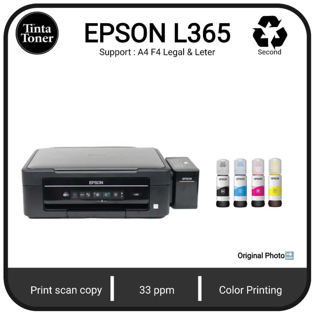 Jual Epson L365 print scan copy plus tinta printer epson | Shopee Indonesia