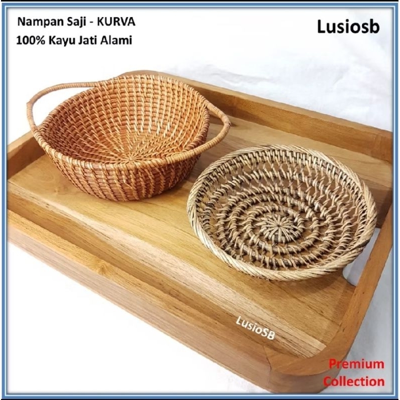 Jual LusioSB Nampan Kayu Jati / Tray Besar Kayu Jati / Wooden Tray ...