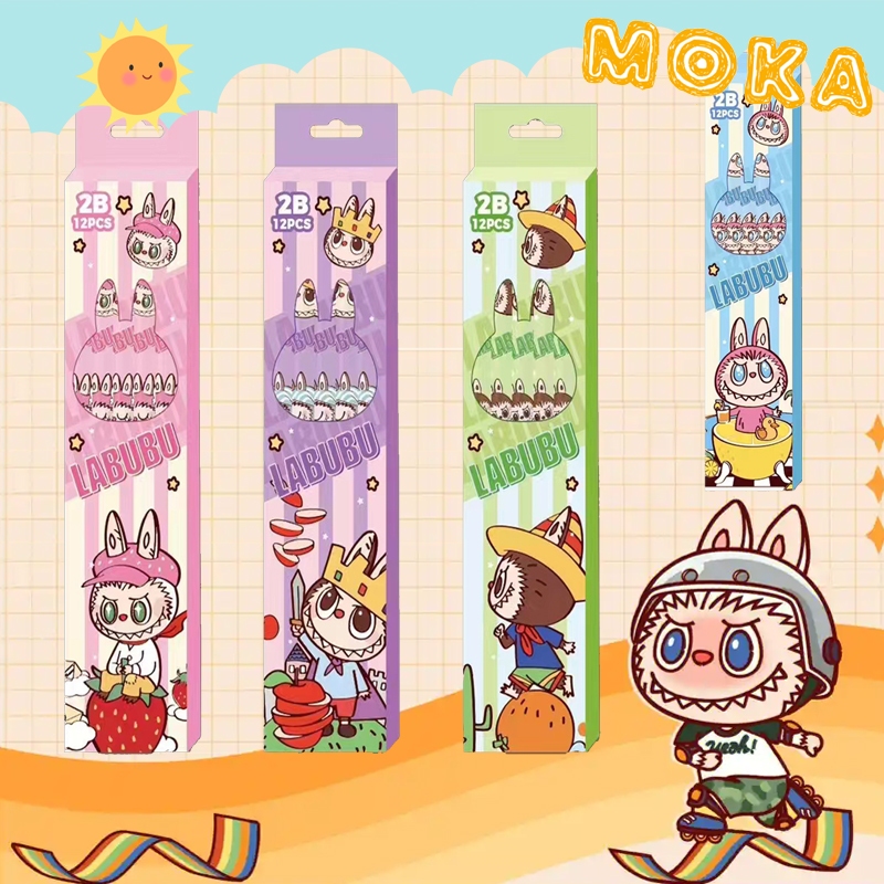 Jual COD 1 LUSIN PENSIL HB MOTIF KARTUN LABUBU THE MONSTER CUTE ...