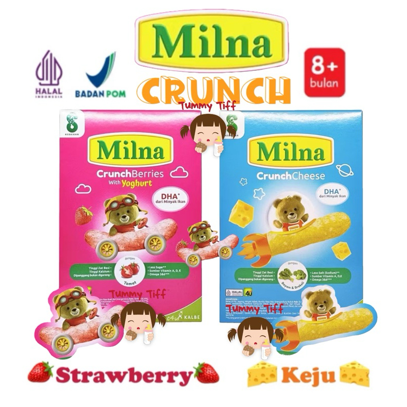 Jual MILNA Crunchies 20gr (8bulan) snack bayi milna MPASI BAYI cemilan ...