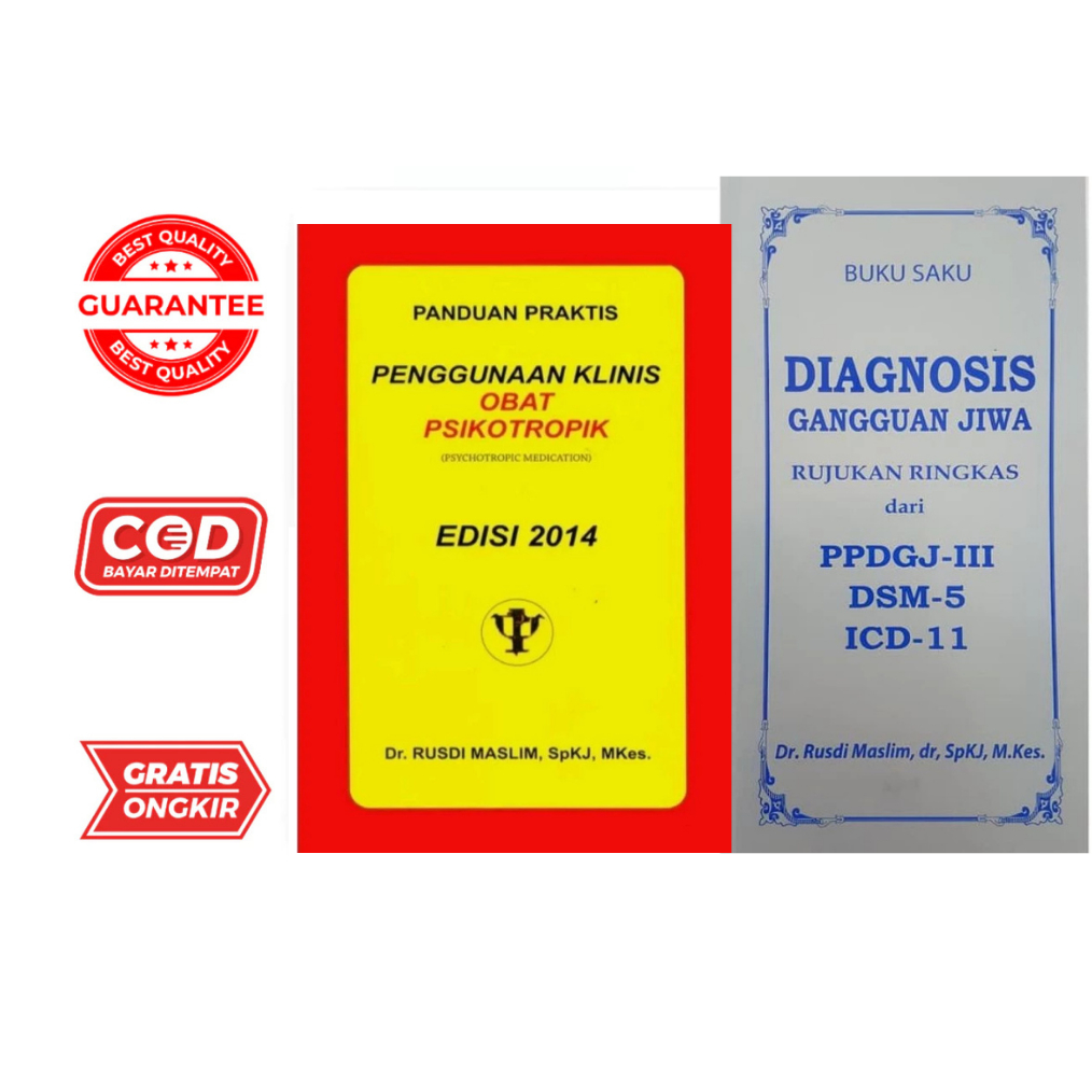 Jual BUKU SAKU DIAGNOSIS GANGGUAN JIWA (PPDGJ III - 2019) DAN Penggunaan Klinis OBAT PSIKOTROPIK ...