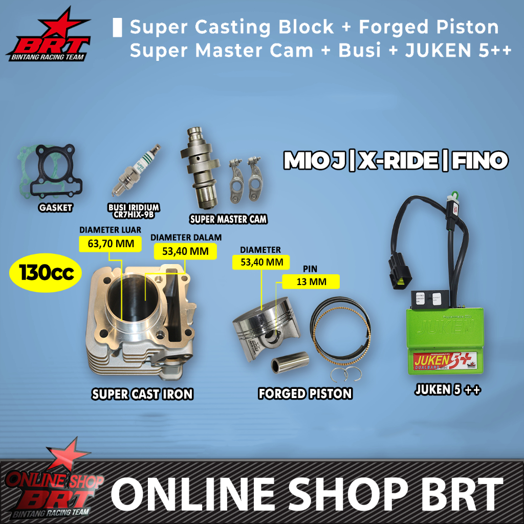 Jual PAKET BORE UP BLOK SET PISTON CAST IRON & ECU JUKEN 5++ & MASTER ...