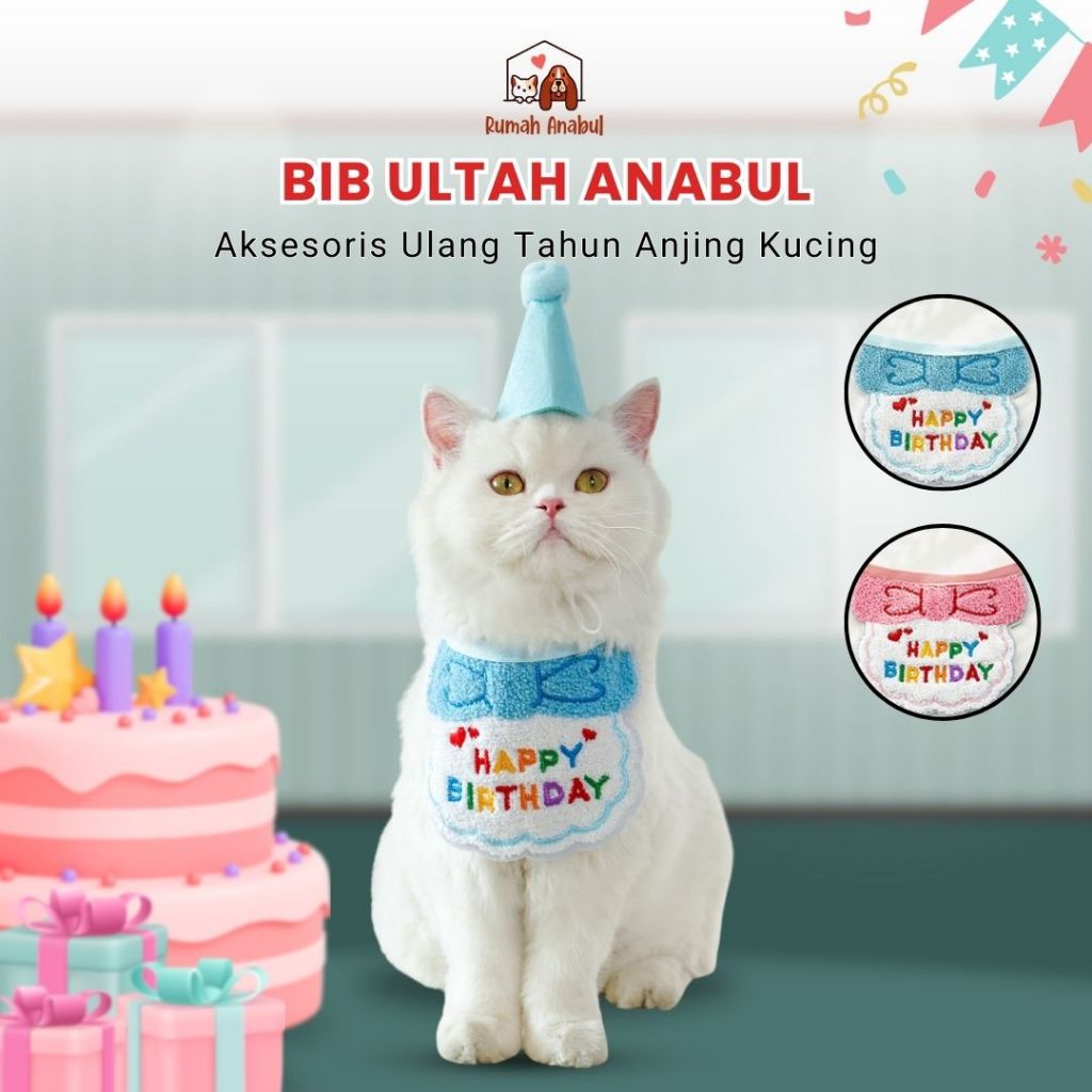 Jual Bib Ultah Korean Style Untuk Anjing Kucing - Aksesoris Ulang Tahun ...