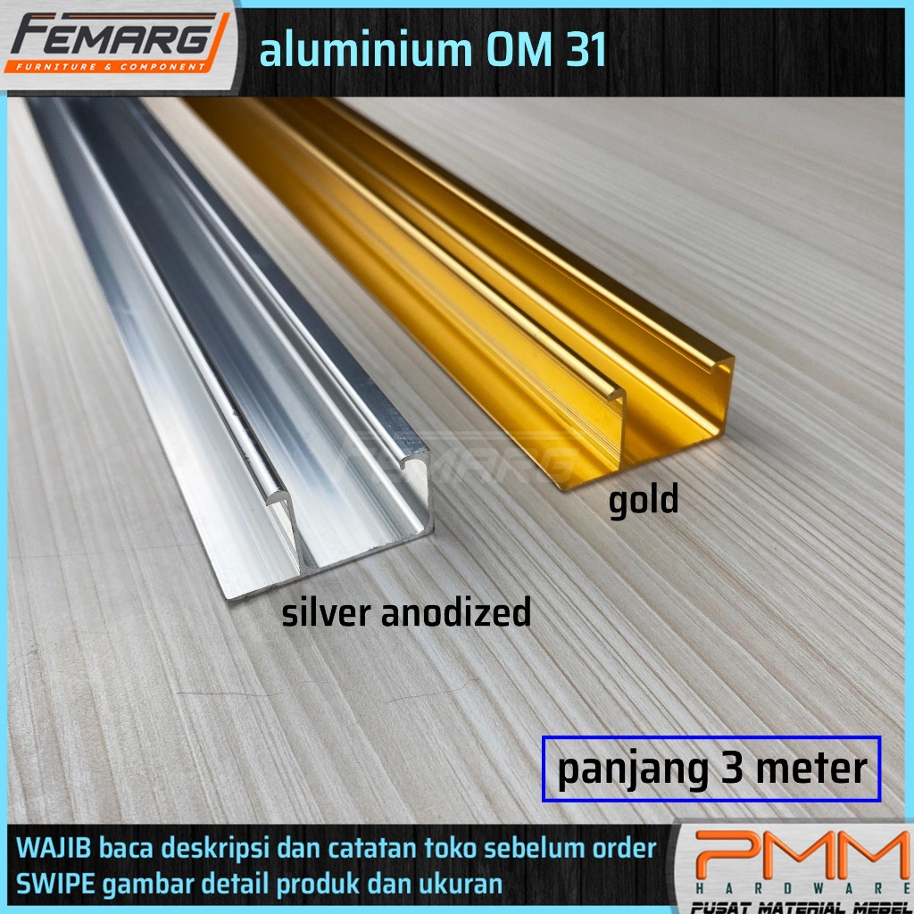 Jual profil handle aluminium OM 31 FEMARG | profil alumunium gagang ...