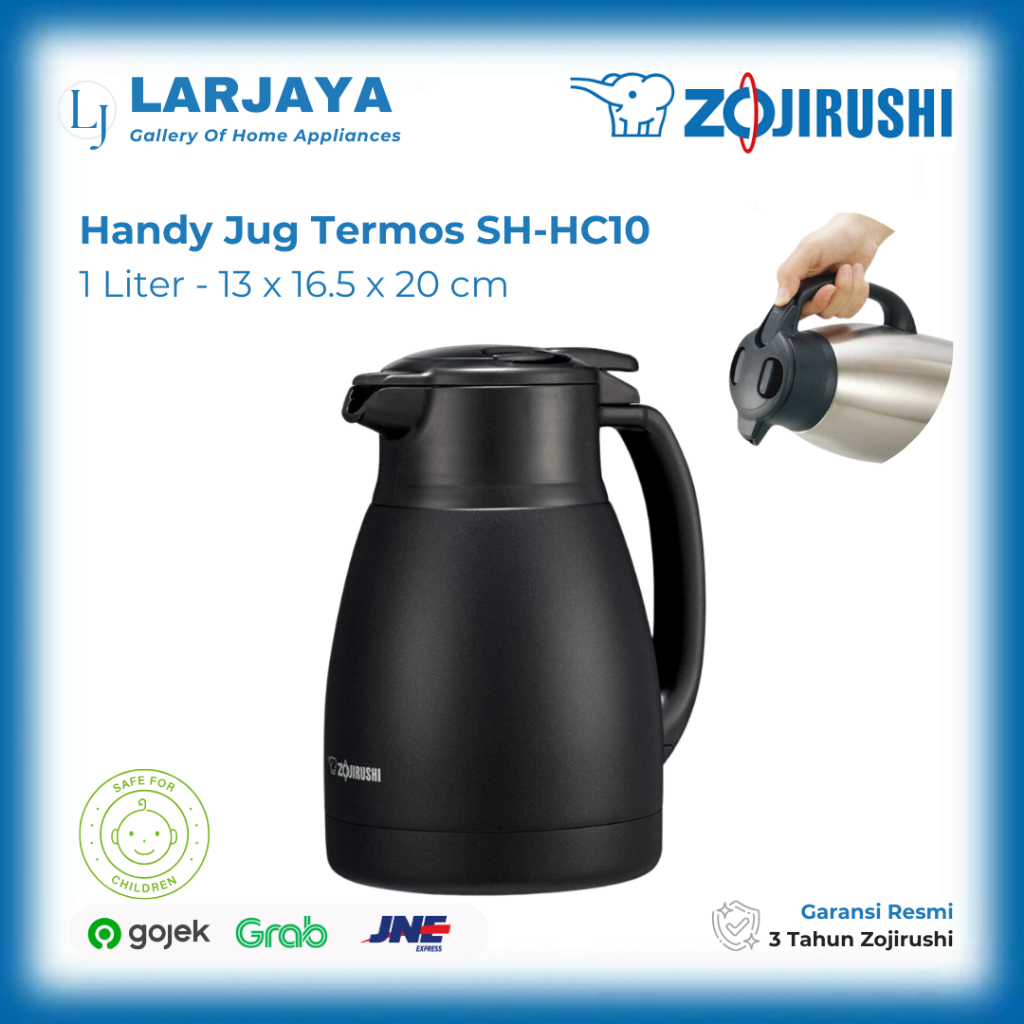Jual Termos Teko Zojirushi SH-HC10 1 Liter Handy Pot Jug Stainless Steel | Shopee Indonesia