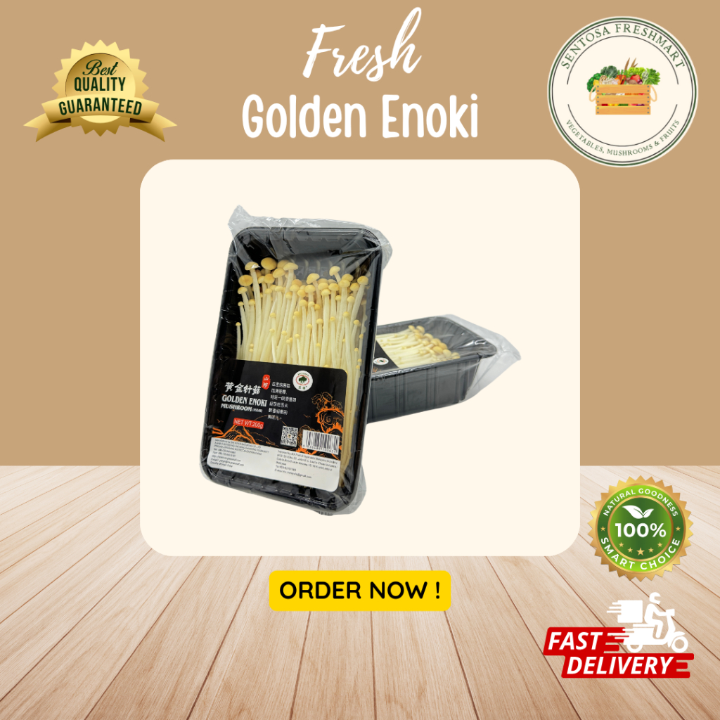 Jual [SENTOSA FRESHMART] JAMUR ENOKI GOLDEN / GOLDEN ENOKI MUSHROOM per ...