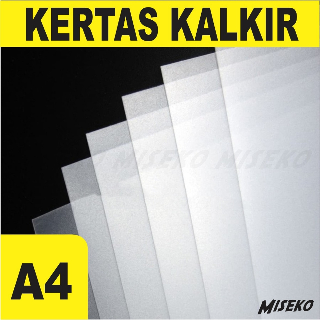 Jual KERTAS KALKIR TRACING PAPER UKURAN A4 film afdruk sablon 10 pcs dan harga GROSIR | Shopee ...