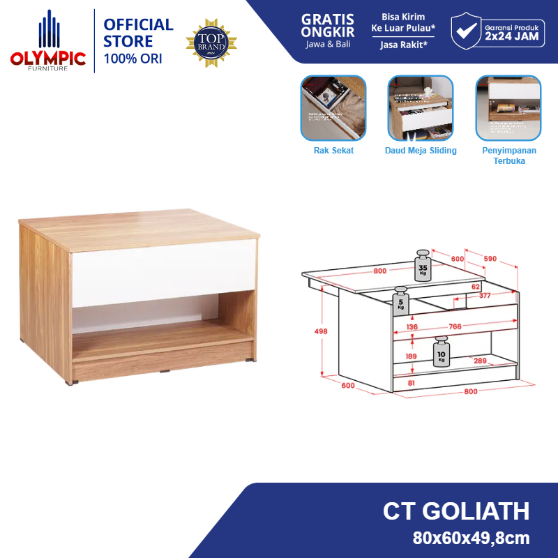 Jual Olympic CT GOLIATH / Coffee Table / Meja Tamu | Shopee Indonesia