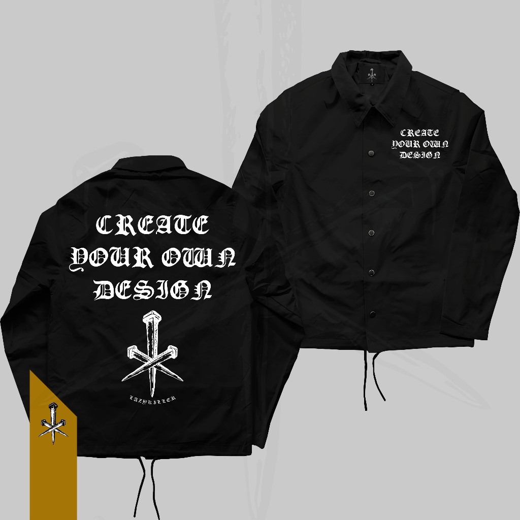 Jual Coach Jaket Windbreaker CUSTOM - CREATE YOUR OWN DESIGN Hitam ...
