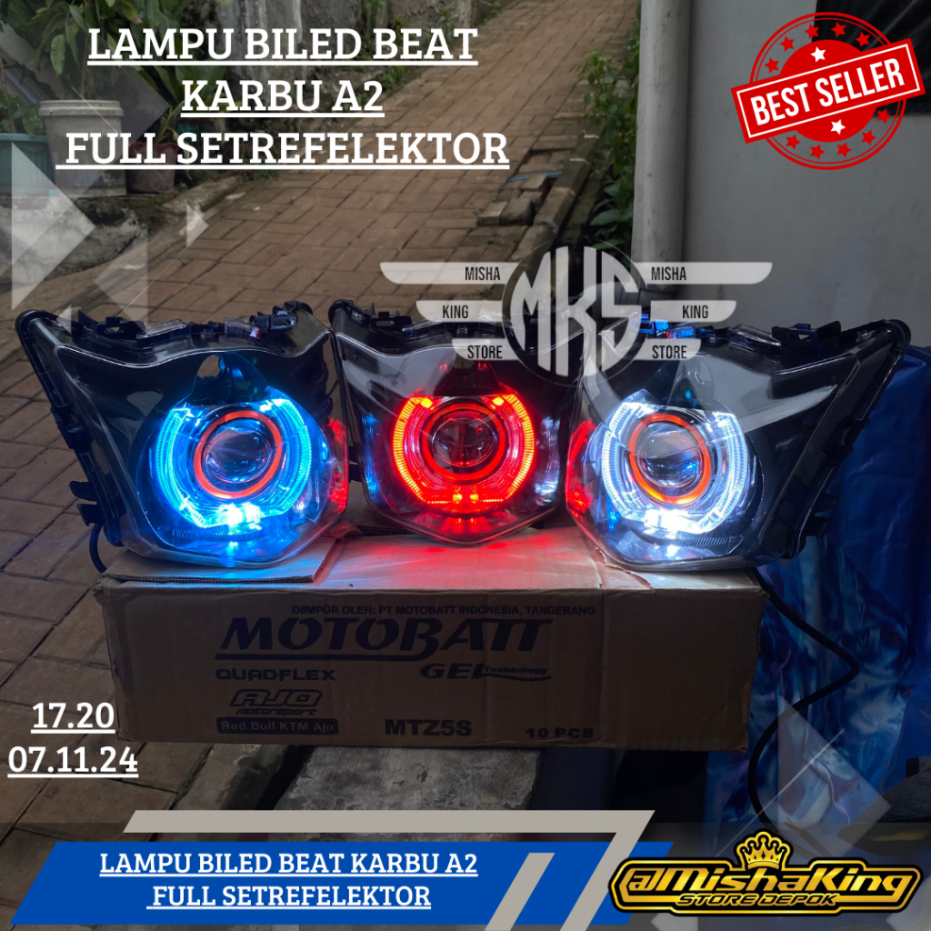 Jual Lampu biled beat karbu kode A2 full set reflektor | Shopee Indonesia