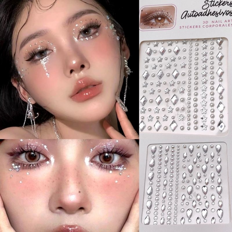 Jual HOLO_COS [Ready COD] 3D Rhinestones Self Adhesive Manik Manik Gem ...