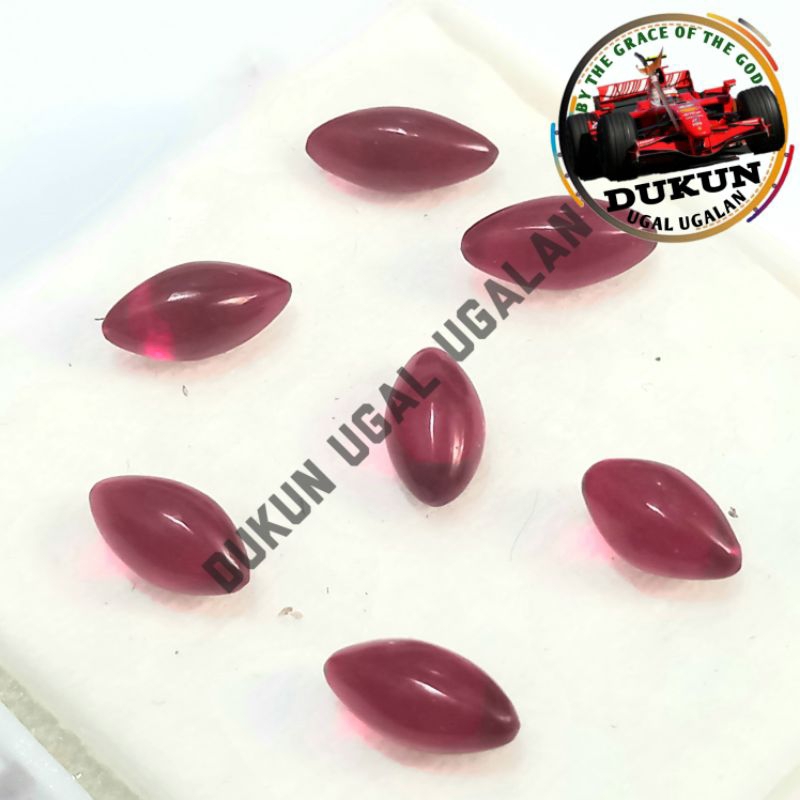 Jual Batu Permata Merah Delima MD Bentuk Tetes Beras Merah Siam Ukuran ...