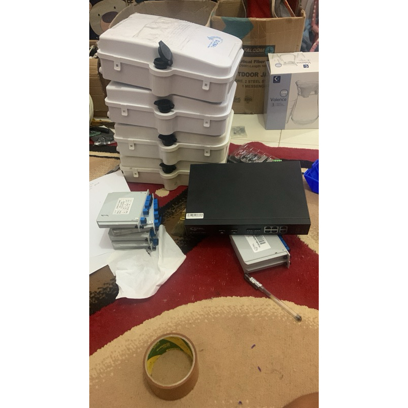 Jual olt global epon 2 port + paket ODC +Box+ spliter1:8 5buah ...