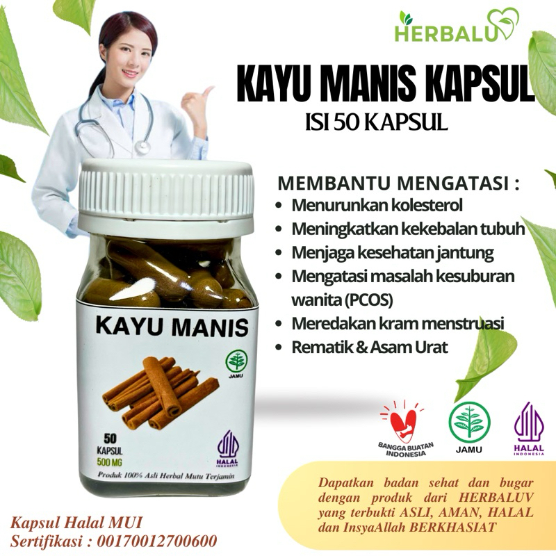 Jual Kapsul Kayu Manis HERBALUV Original Herbal (Diabetes, PCOS ...