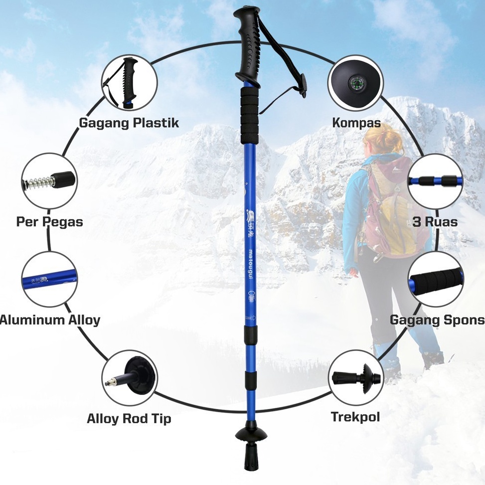 Jual Paket Populer Trekking Pole Tongkat Mendaki Trekpole Tracking ...