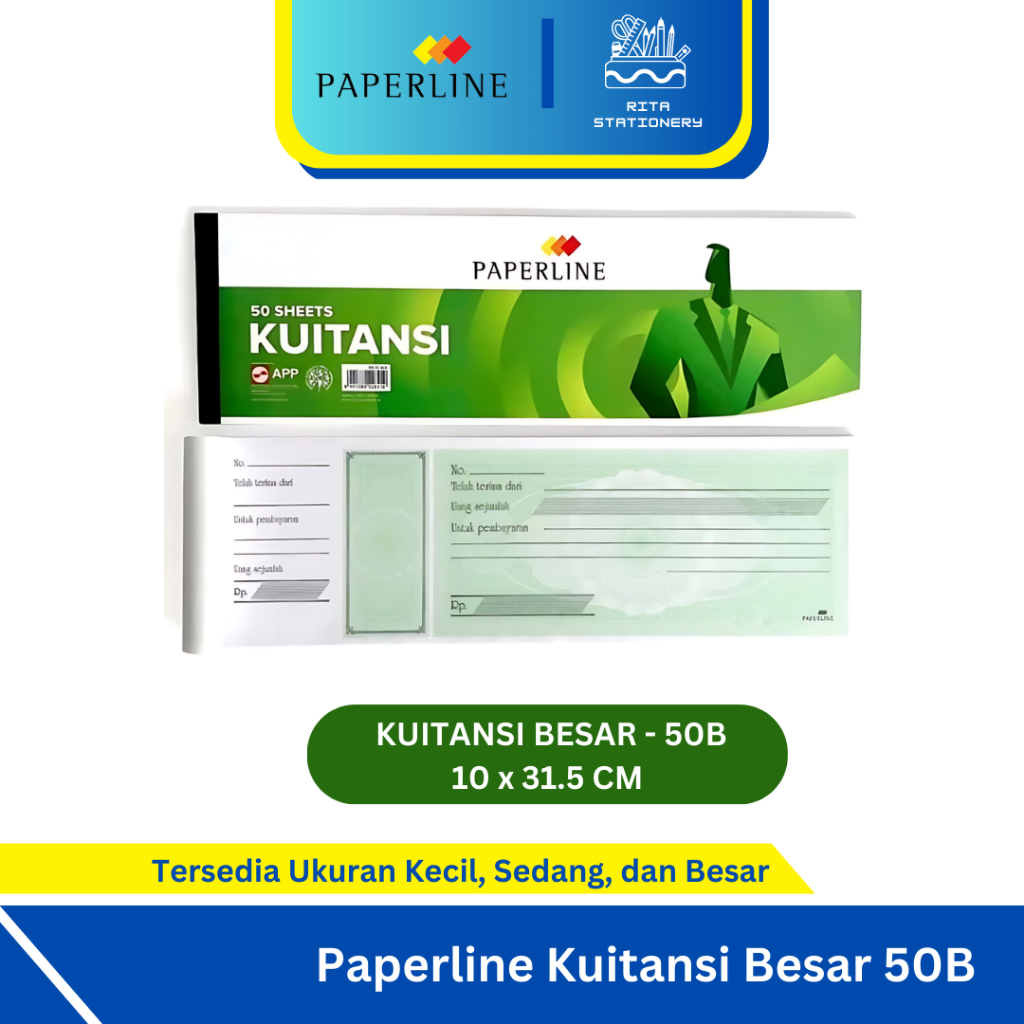 Jual Paperline Buku Kuitansi BESAR / Kwitansi 50 lembar 50B Tebal ...