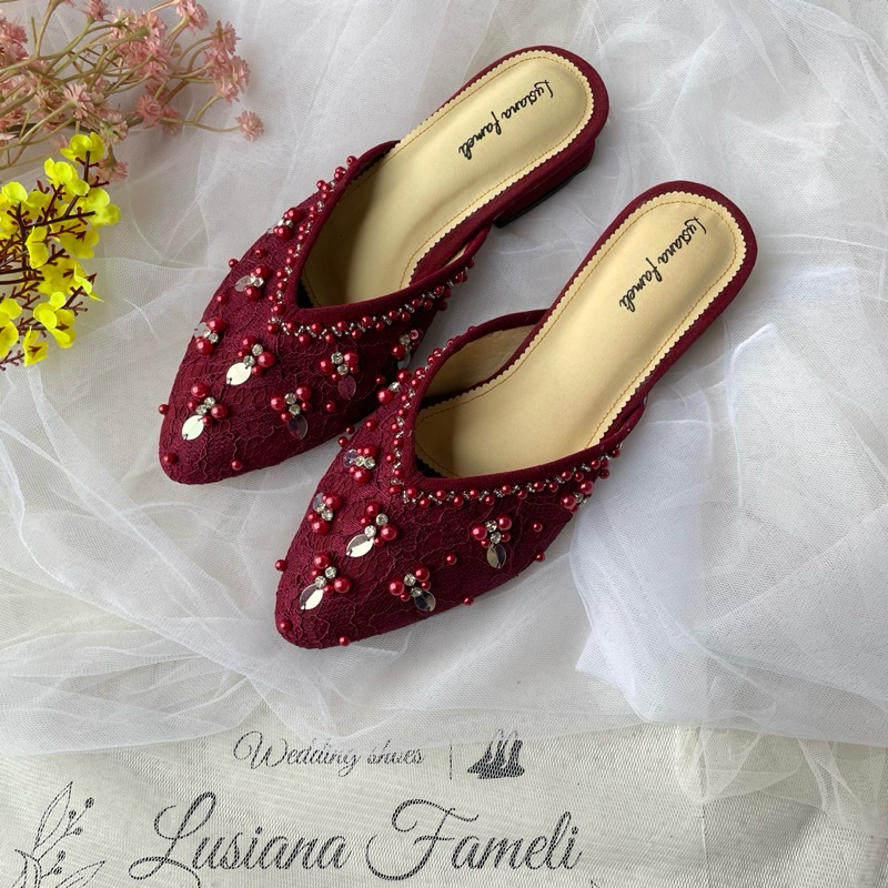 Jual 𝑱𝒊𝒉𝒚𝒖𝒏 | sepatu Payet wanita high heels wedding shoes kondangan ...
