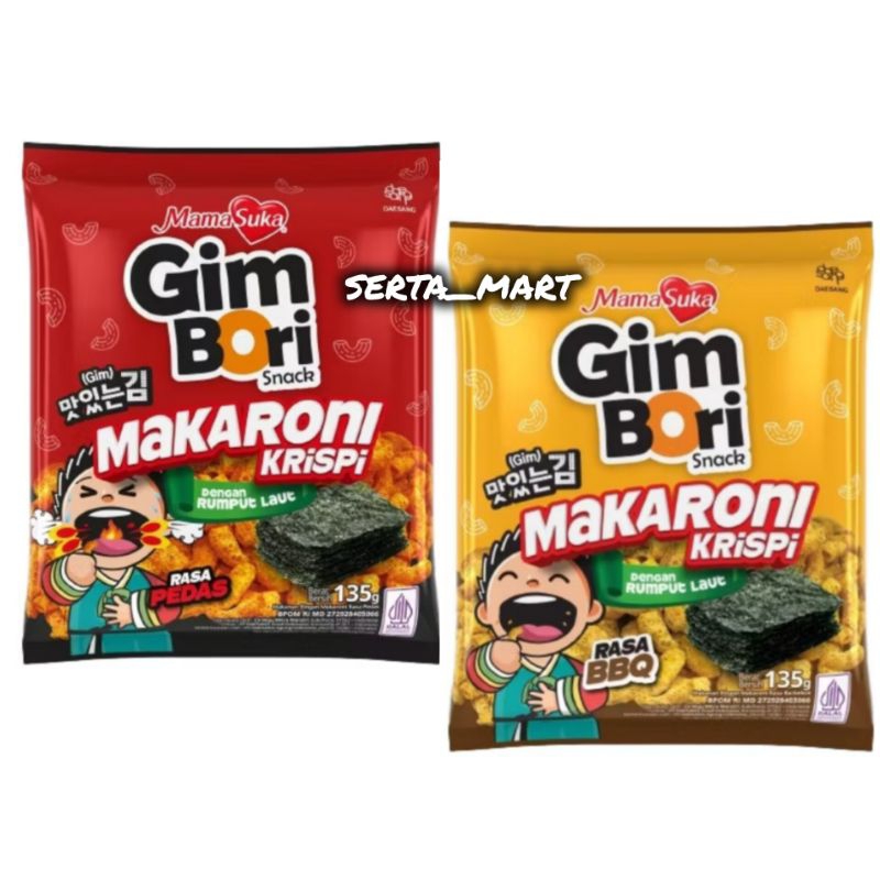Jual Mamasuka Gim Bori Makaroni Krispi 135gr - Gimbori Makaroni Spicy ...
