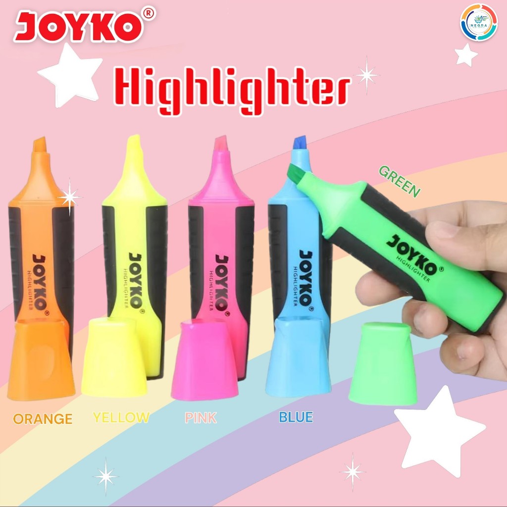 Jual Joyko Highlighter Penanda Berwarna HL 1 - 5 | Shopee Indonesia