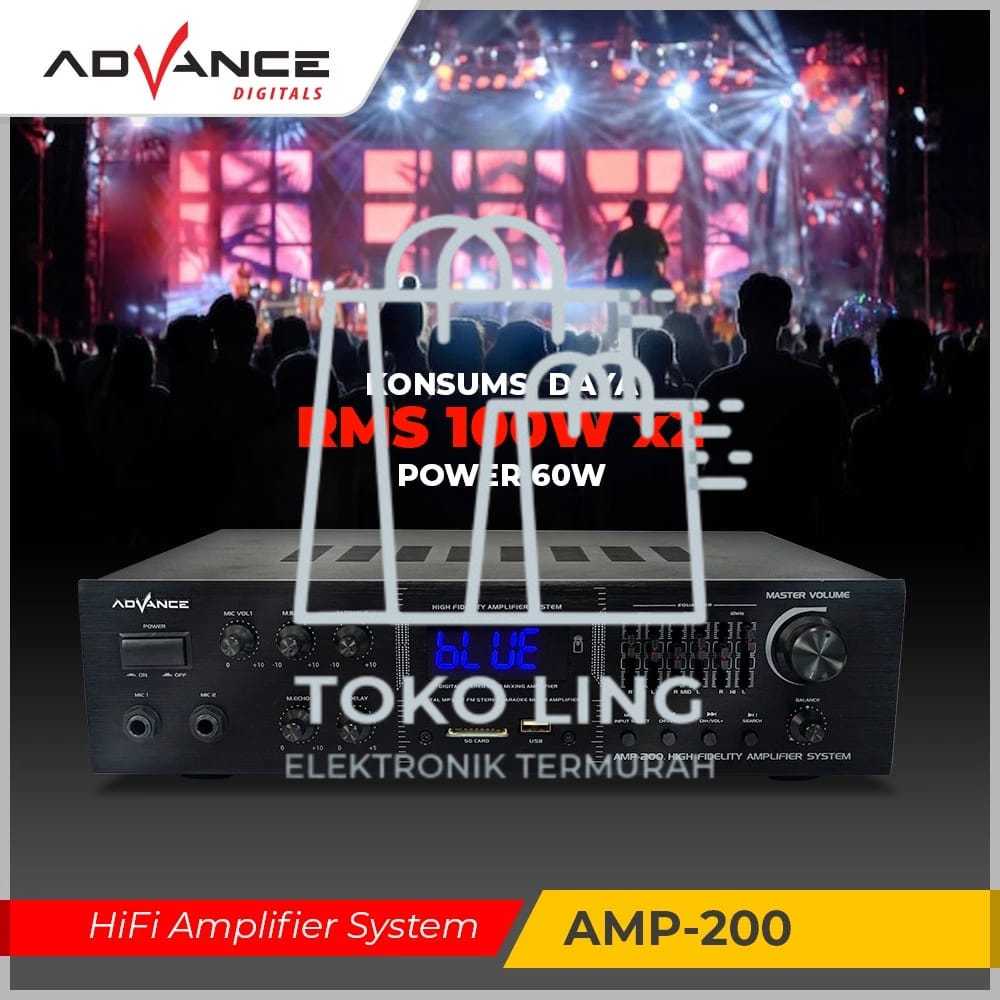 Jual ADVANCE AMP-200 High Fidelity Amplifier Sound System Ampli Karaoke ...