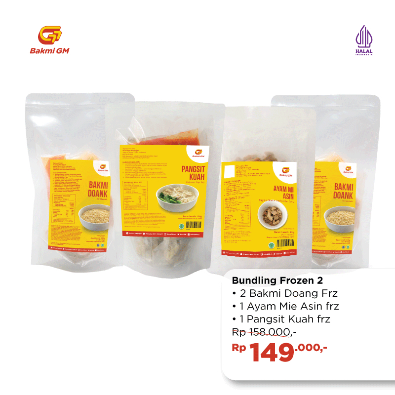 Jual Bakmi GM - Bundling Frozen 2 (2 Bakmi + Topping + Pangsit Kuah ...