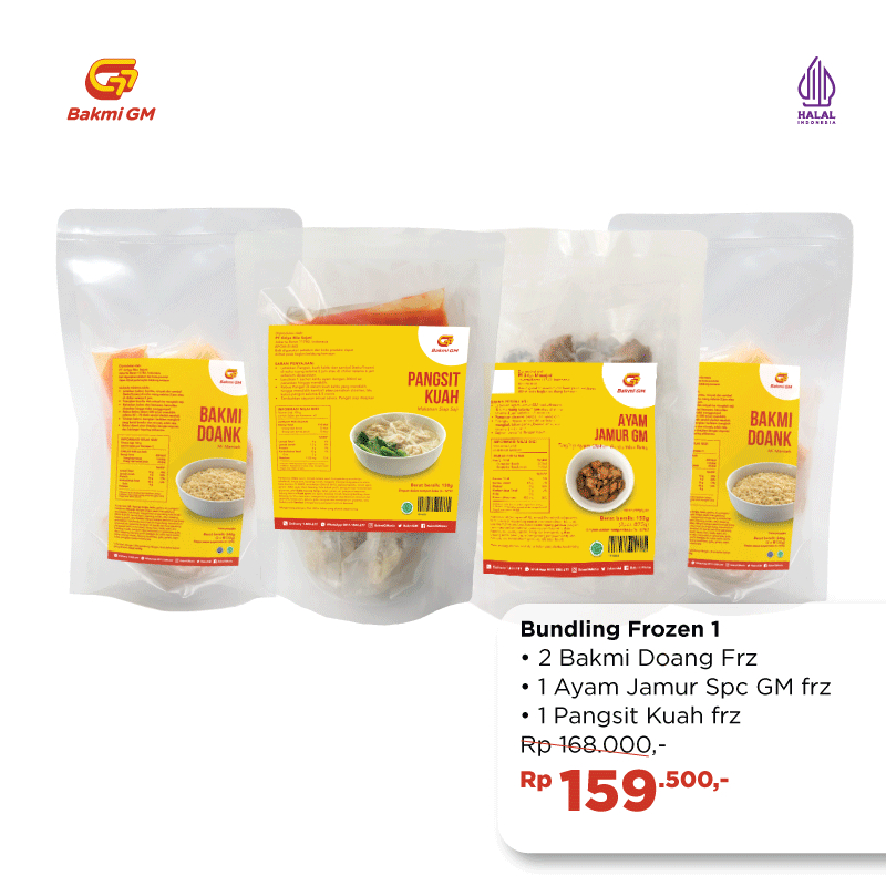 Jual Bakmi GM - Bundling Frozen 1 (2 Bakmi + Topping + Pangsit Kuah ) | Shopee Indonesia