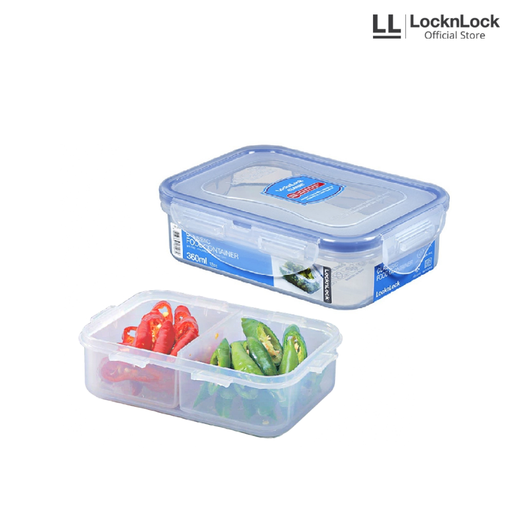 Jual LocknLock Classic Rectangular Short Kotak Makan 360ml - HPL810C ...