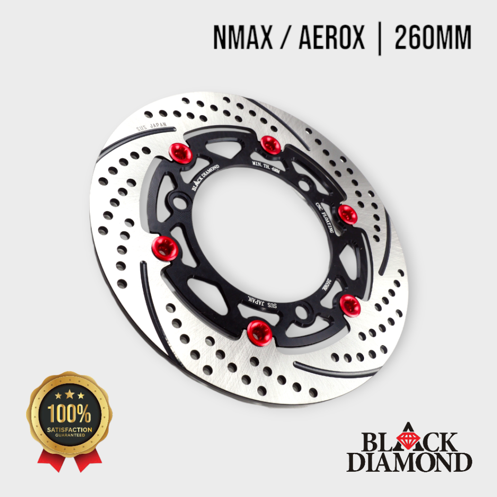 Jual Black Diamond - Front Disc Brake 260mm AEROX Old New NMAX Connected Turbo Piringan Cakram ...