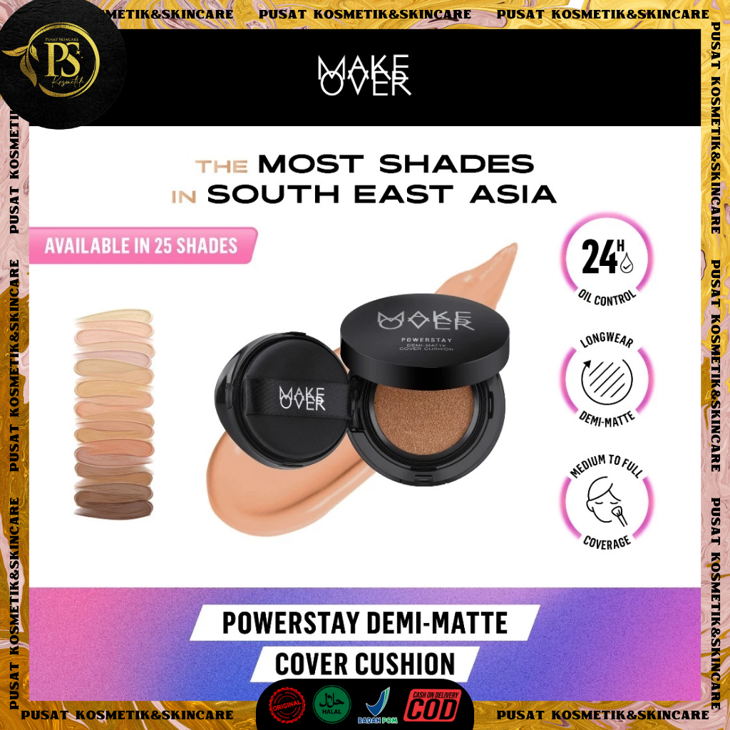 Jual MAKE OVER Powerstay Demi-Matte Cover Cushion 15 g Series | Shopee ...