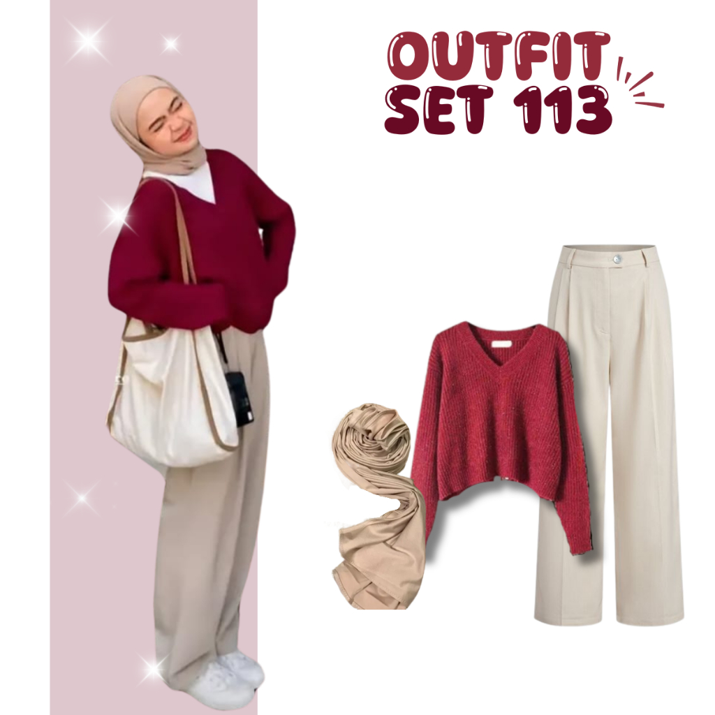 Jual OC-Set 113 | Simple & Cantik!!!One Set Lebaran 2025 ( Sweater ...