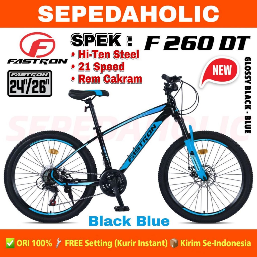 Jual Sepeda Gunung MTB FASTRON F 260 DT Ukuran 24 26 Inch Rem Cakram Remaja Dewasa | Shopee ...
