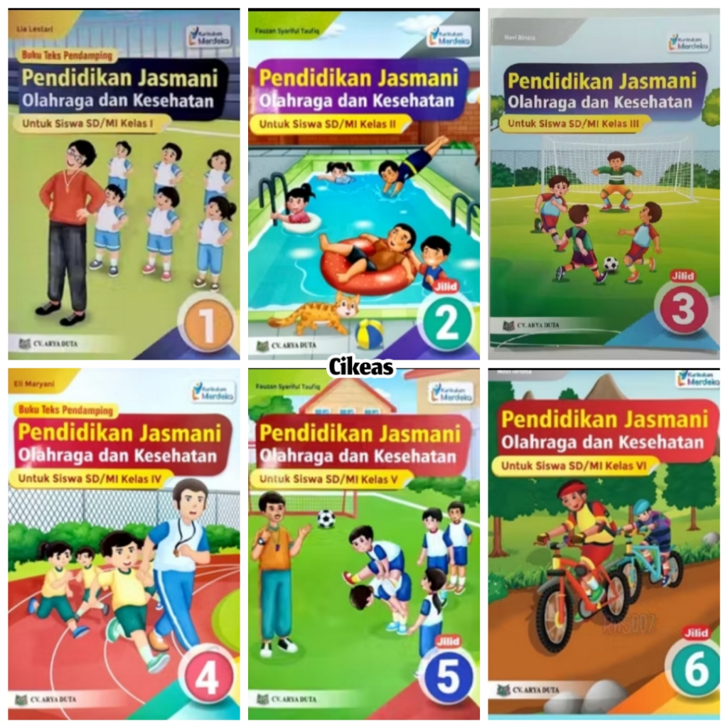 Jual ORI harga satuan buku teks PJOK kurikulum merdeka untuk SD/mi kelas 1-6 penerbit CV Arya ...