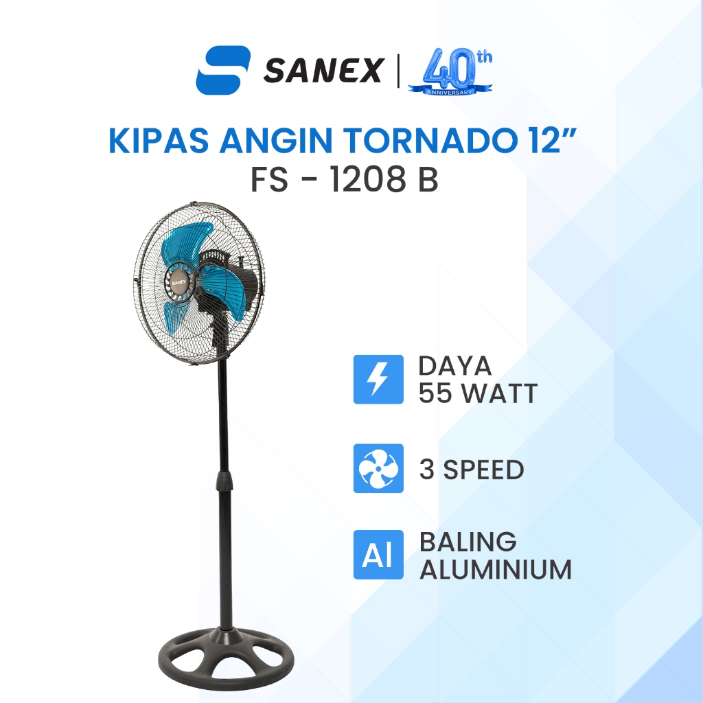 Jual SANEX Kipas Angin Standing Berdiri 12 Inch SF-1208 B | Shopee ...