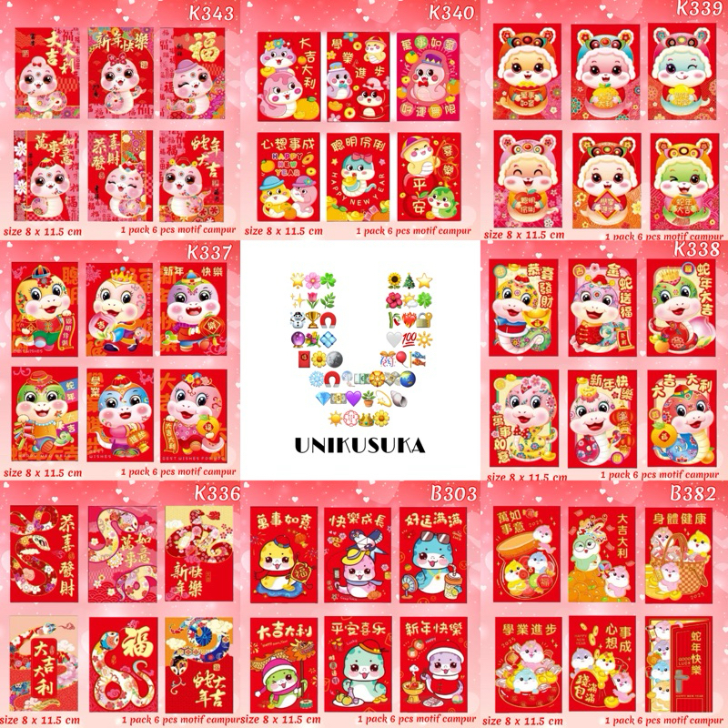 Jual [UNIKUSUKA] ANGPAO ULAR SNAKE 2025 LUCU MURAH ANGPAU IMLEK SINCIA ...