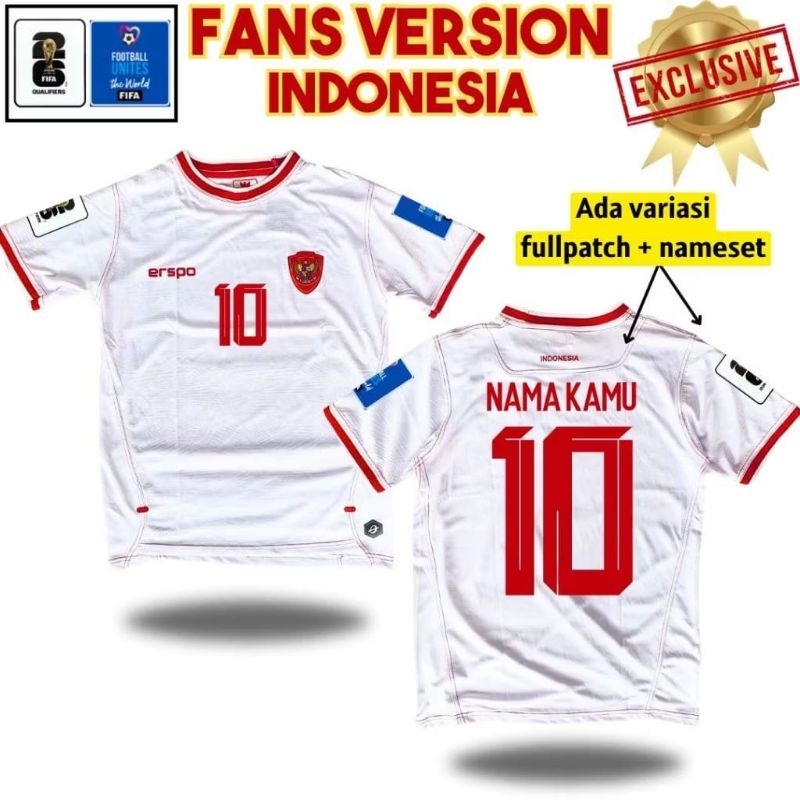 Jual FANS Jersey Timnas Indonesia Away 2024 erspo Baju Bola Indo Terbaru | Shopee Indonesia