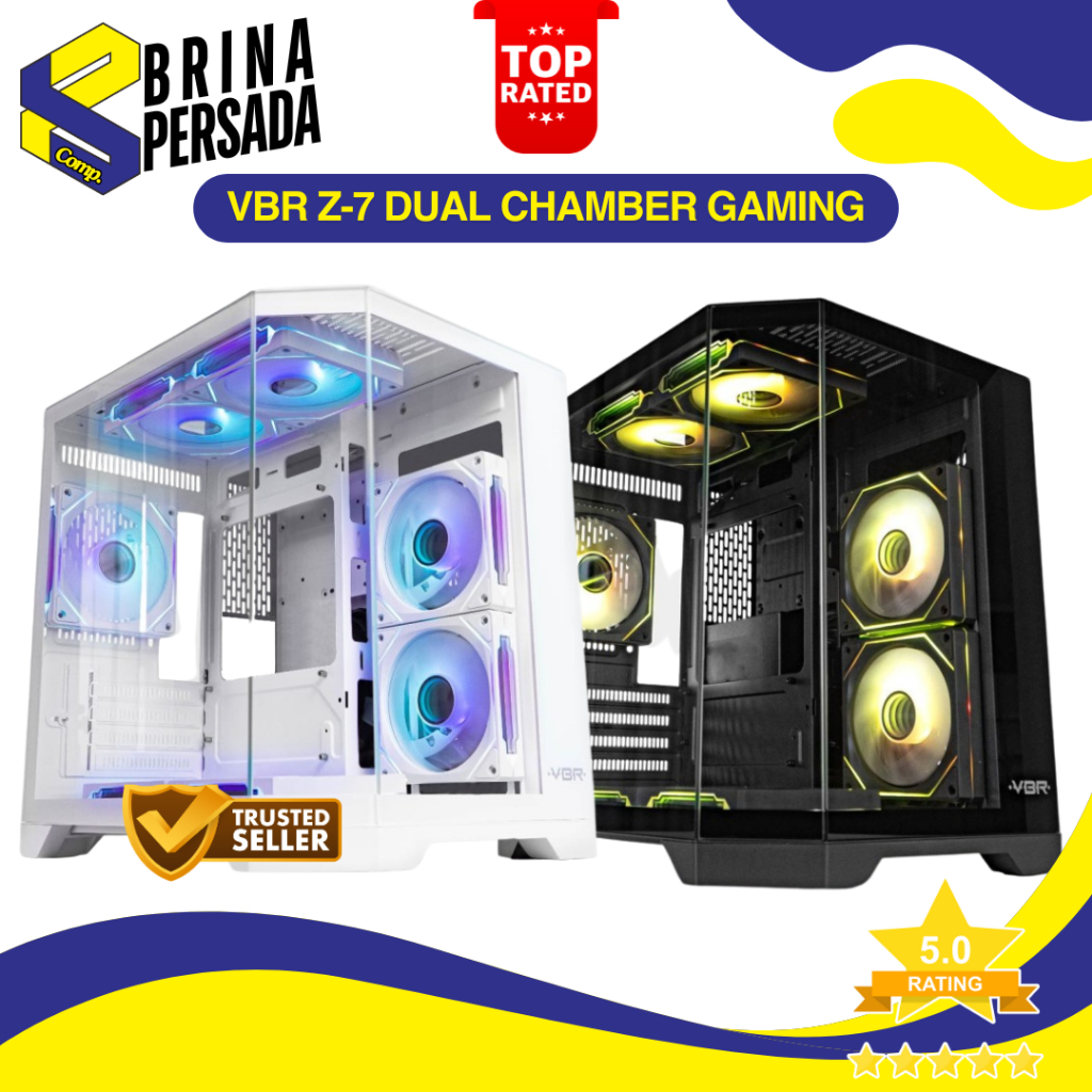 Jual VBR Z-7 Dual Chamber Tempered Glass M-ATX Gaming Case | Shopee ...
