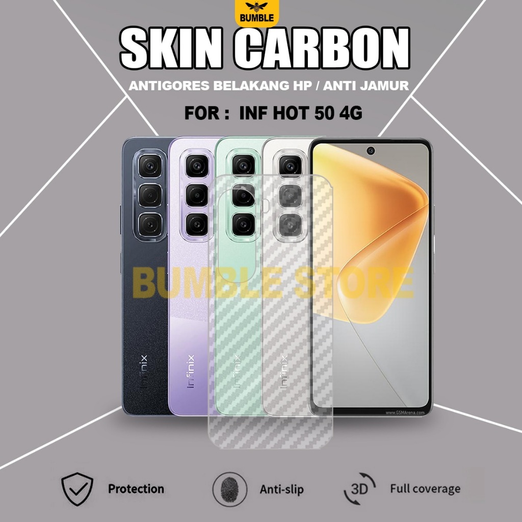 Jual Bumble - Antigores Belakang / Antigores Skin Carbon Infinix Hot 60I Infinix Hot 50 4G ...