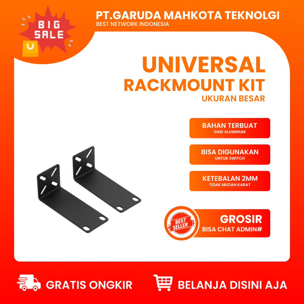 Jual Rackmount Rak Kit Server Kuping Bracket Universal Ukuran Panjang ...