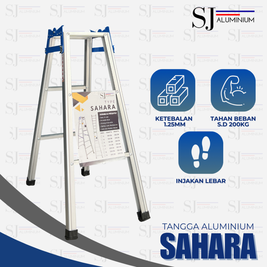 Jual Tangga SAHARA - Tangga Aluminium - Tangga Lipat Aluminium / Tangga ...