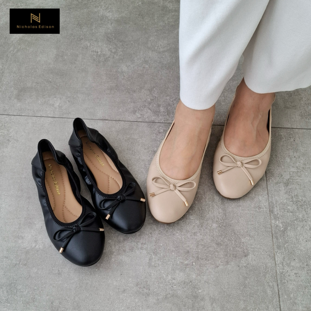 Jual Nicholas Edison Flat Rafa Sepatu ballerina elastis pita nyaman ...