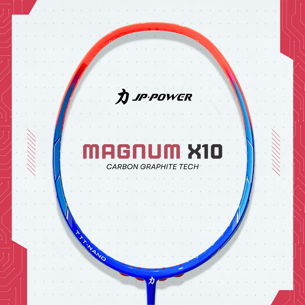 Jual JP POWER Raket Badminton Magnum X 10 Original 4U 30 Lbs Super Head ...