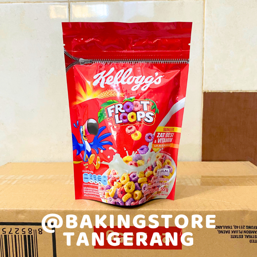 Jual Kelloggs Froot Loops Pouch Sereal 55 gr | Cereal Froot loop | Shopee Indonesia