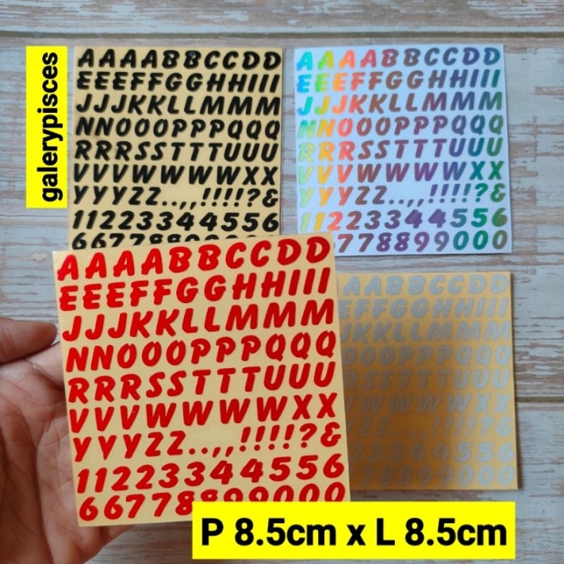 Jual stiker huruf abjad stiker cutting abc stiker motif M2 | Shopee ...